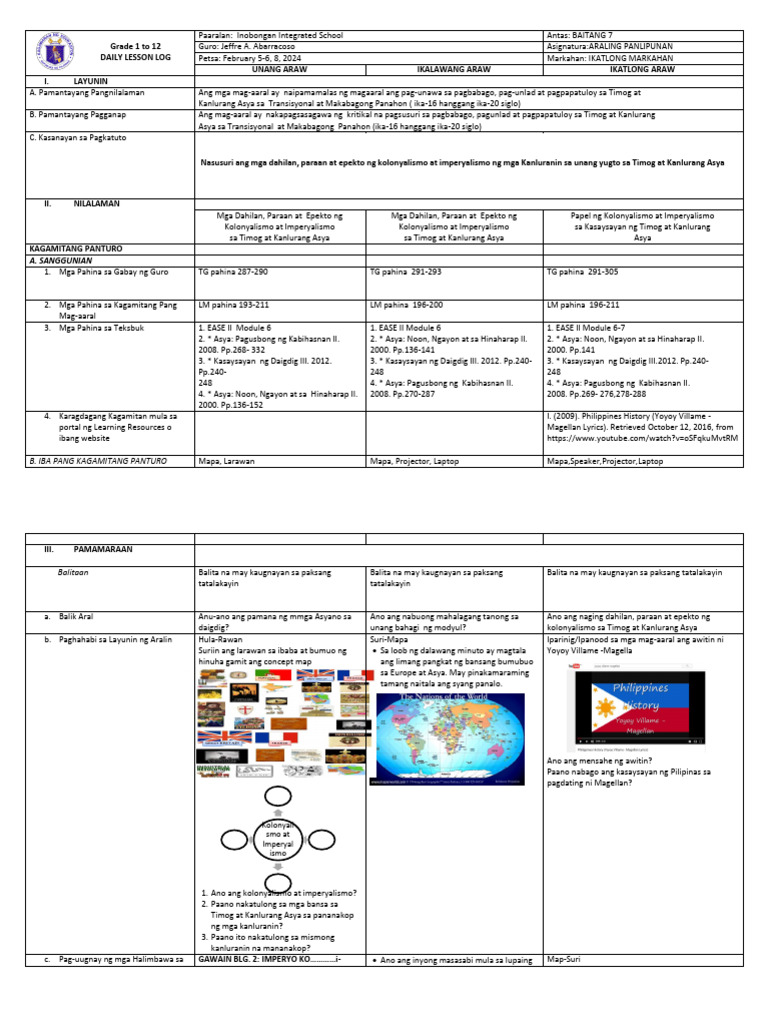 Ap7 Q3 WK1 DLL | PDF