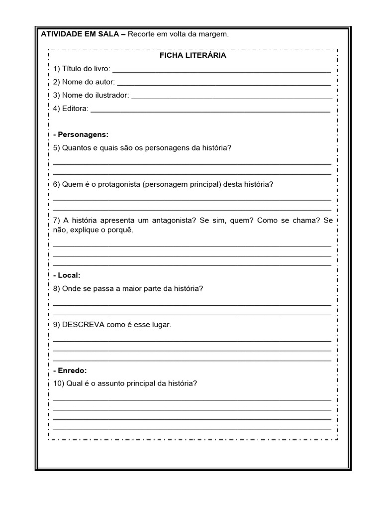 4° - Ficha Literária | PDF