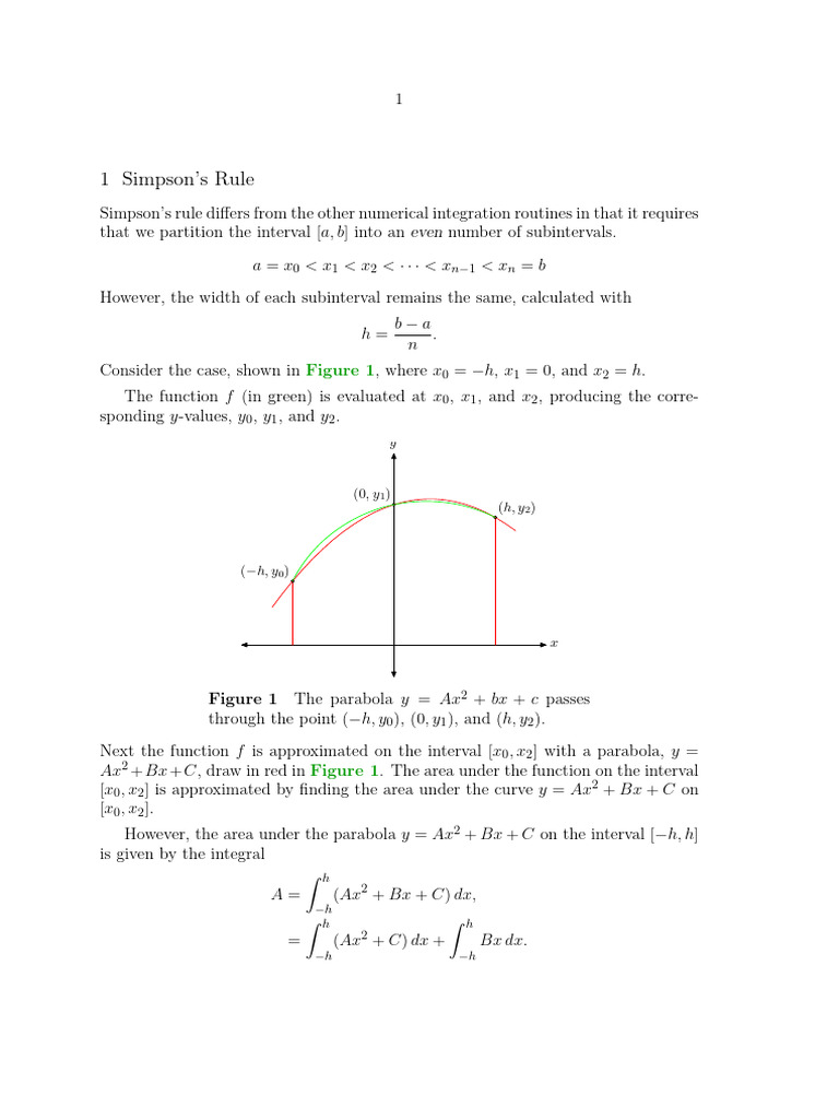 simp | PDF | Integral | Interval (Mathematics)