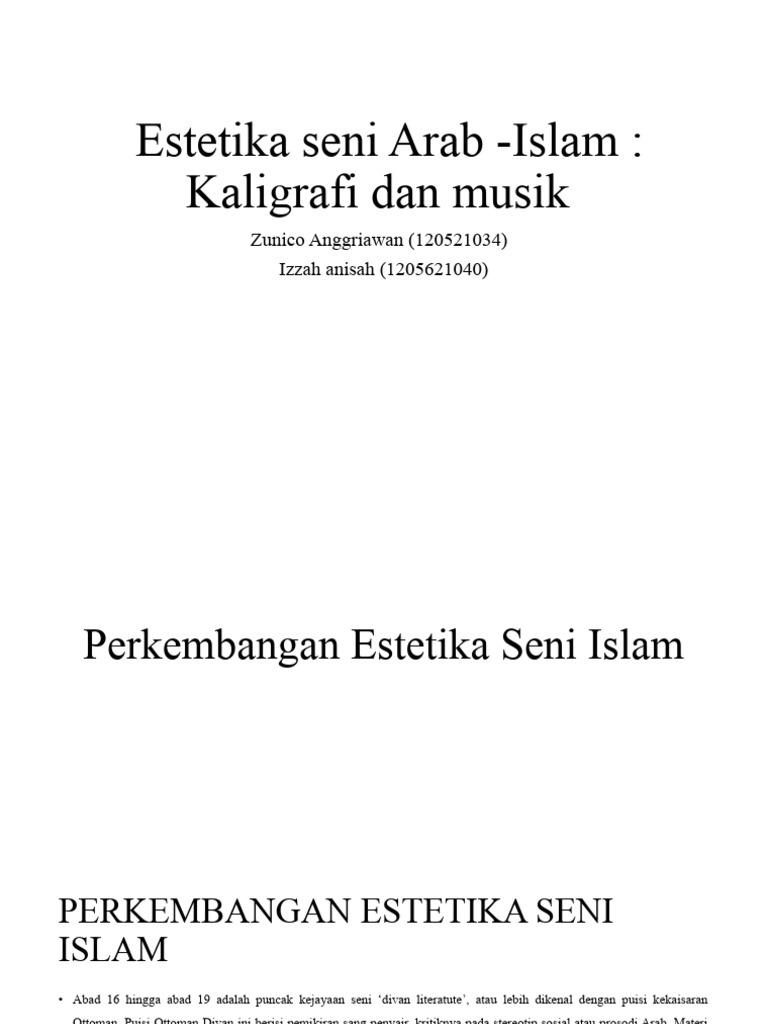Estetika Seni Arab - Islam | PDF