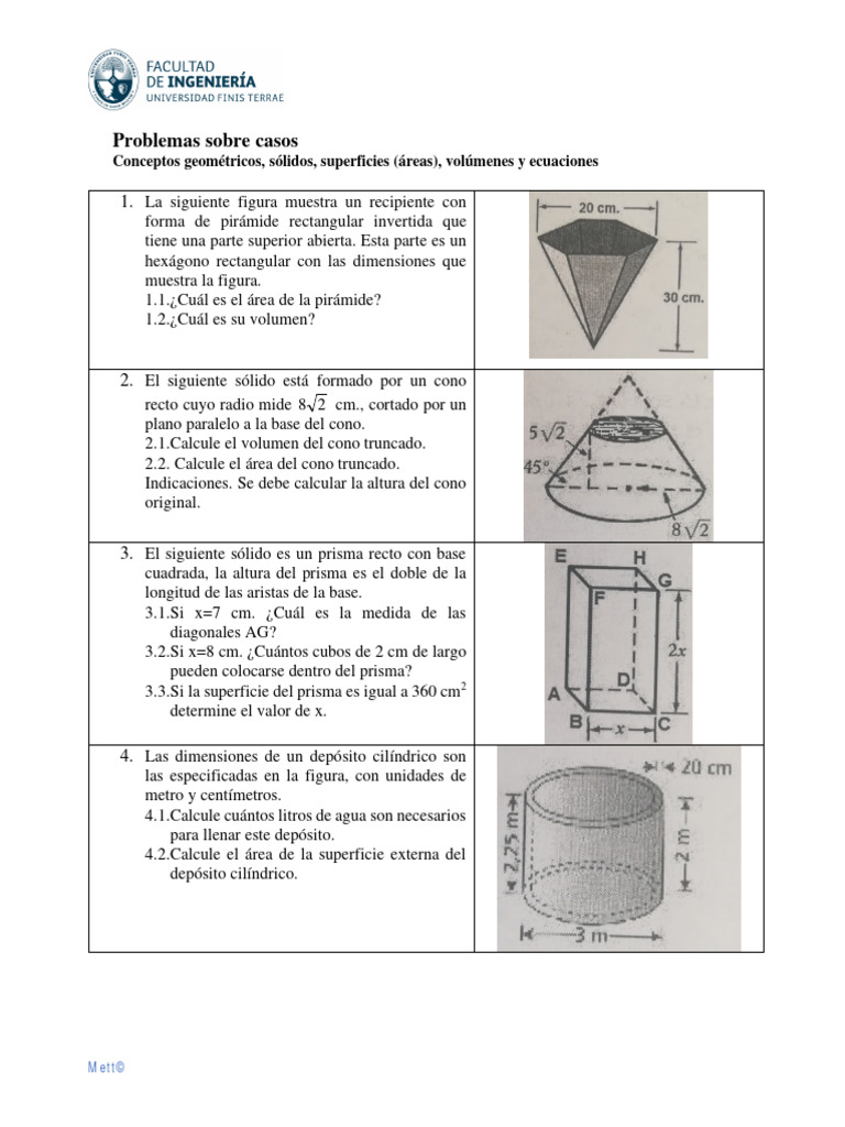 U2 Apunte5 Geometria de Solidos | PDF | Volumen | Esfera