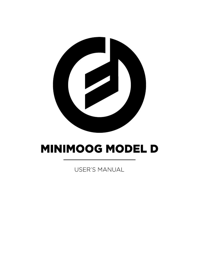 Minimoog Model D Manual | PDF | Synthesizer | Sound