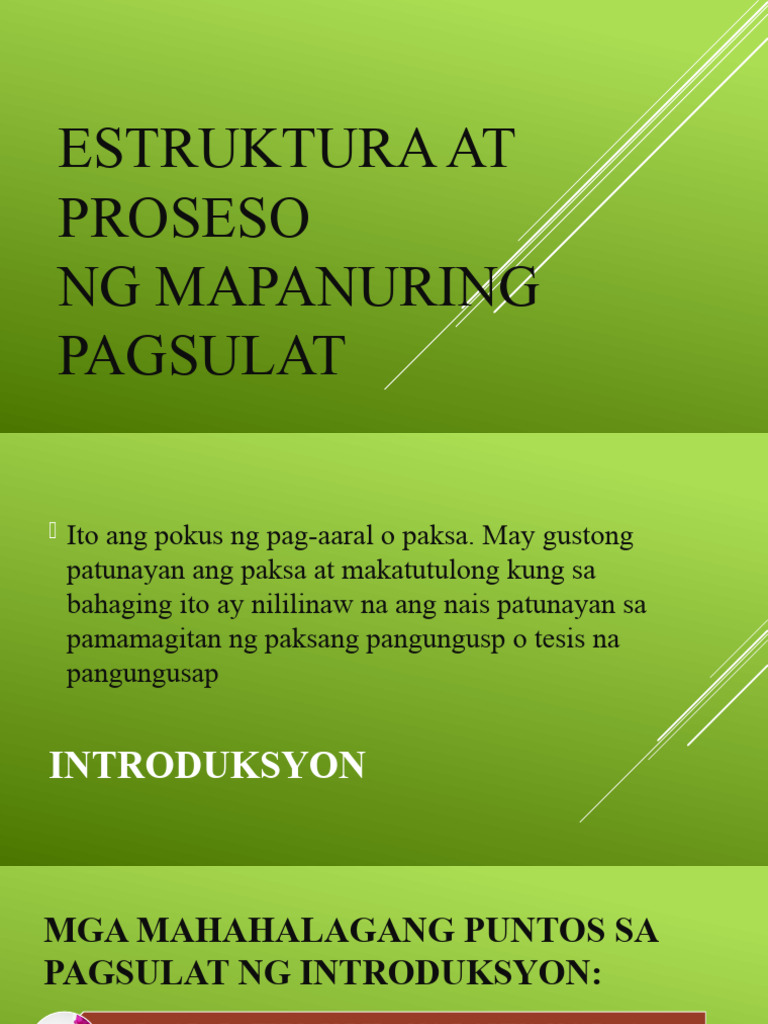 Estruktura at Proseso Ng Mapanuring Pagsulat | PDF