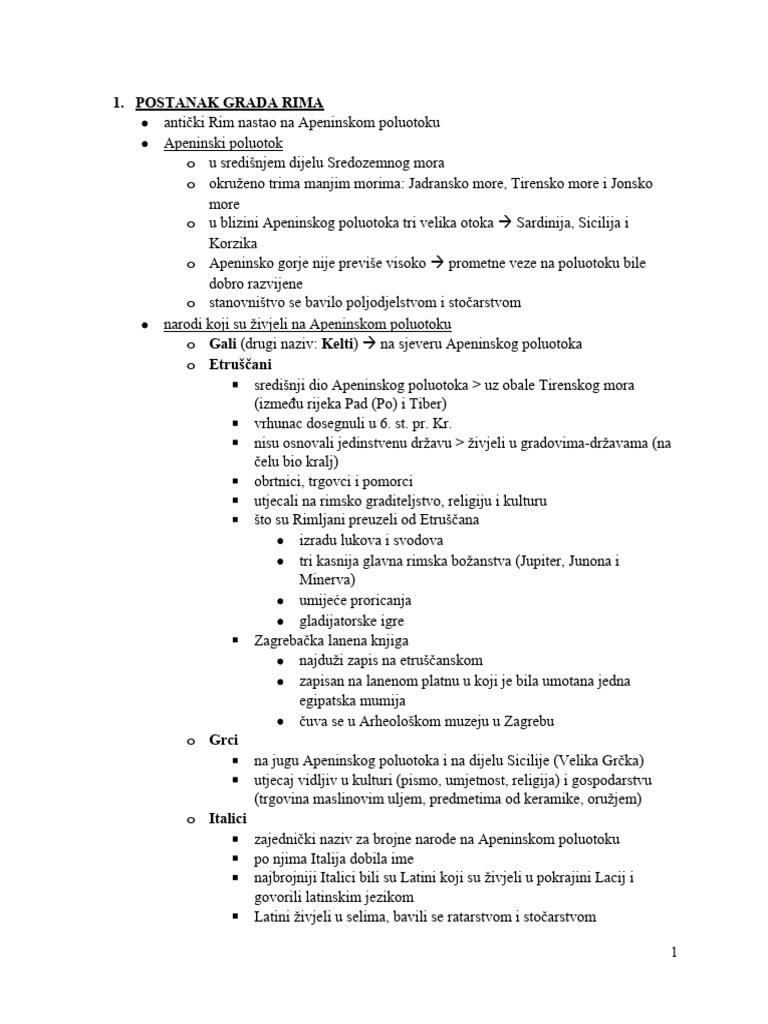 Postanak Grada Rima | PDF