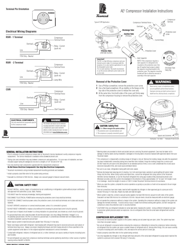 Ae2 Comp Insta Guide Na en | PDF | Vacuum | Fuse (Electrical)