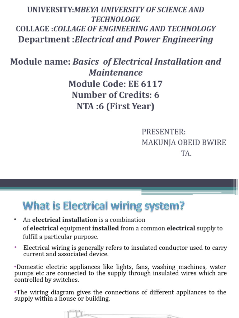 Introduction and Wiring Systems 1 | PDF | Electrical Wiring | Insulator ...