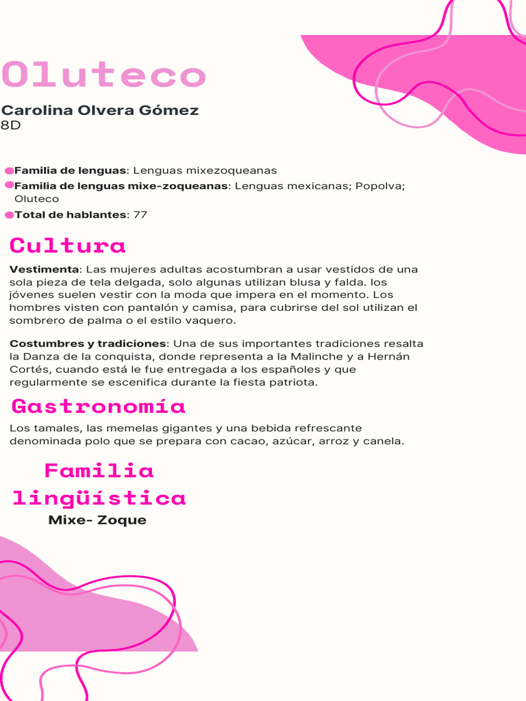 Cultura y lengua oluteco en Veracruz | PDF