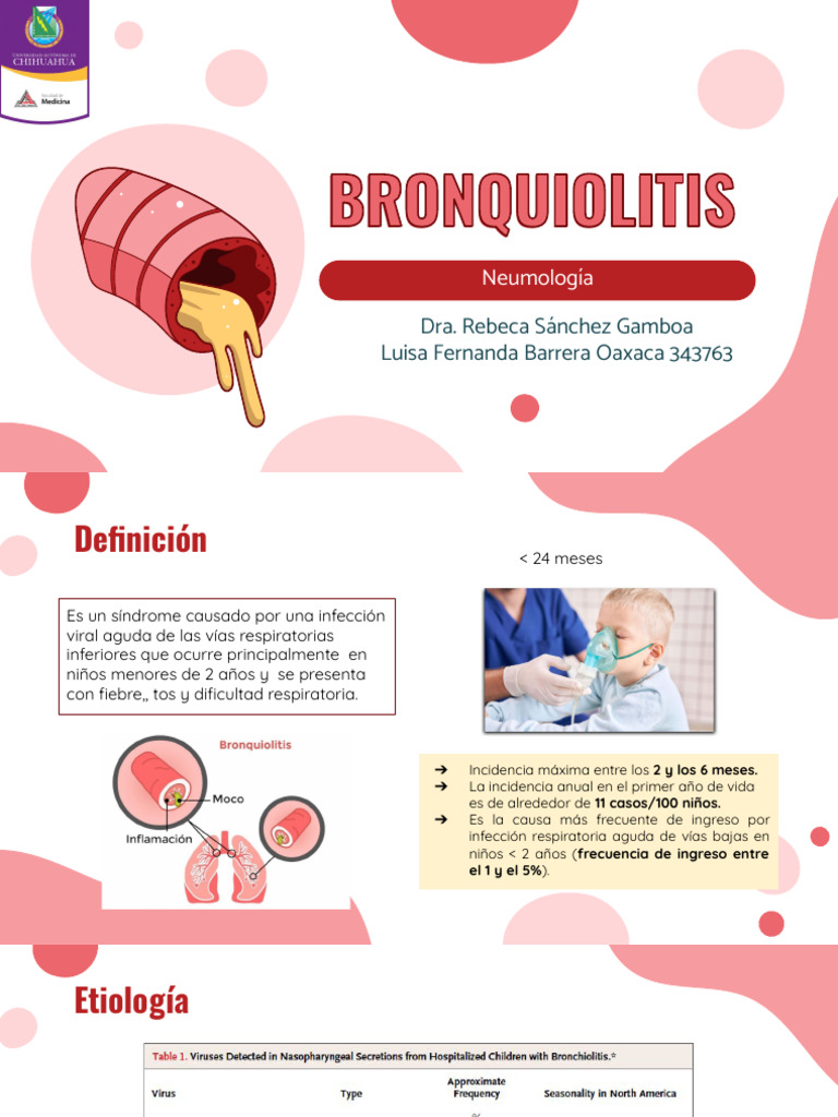 6 Bronquiolitis - 231123 - 223800 | PDF | Enfermedades respiratorias | Cuidado de la salud