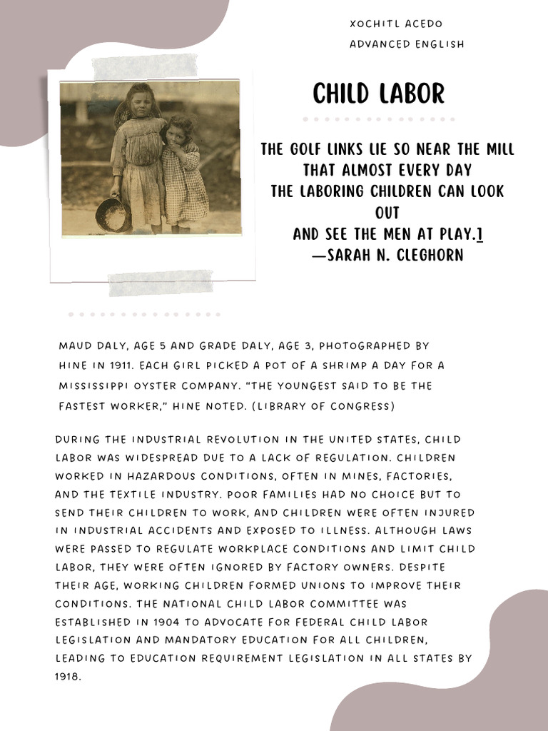 Child Labor in the Industrial Era | PDF