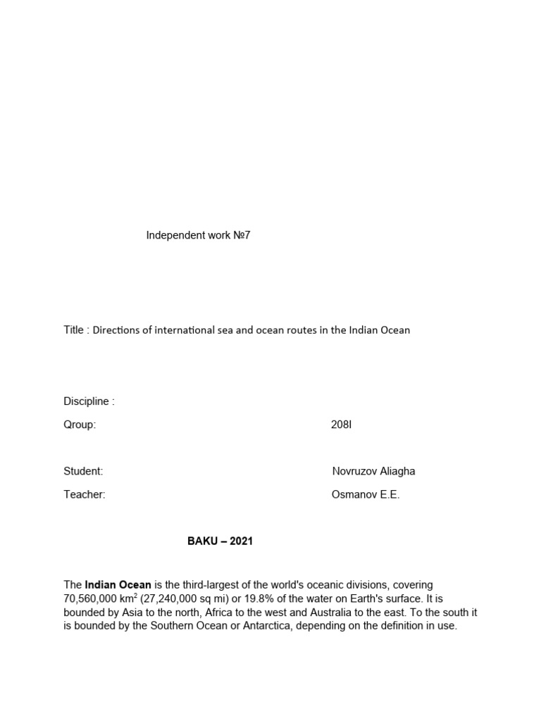 Indian Ocean Trade Routes Overview | PDF | Indian Ocean | Monsoon