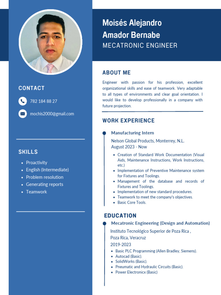 CV English-Moisés Alejandro Amador Bernabe | PDF