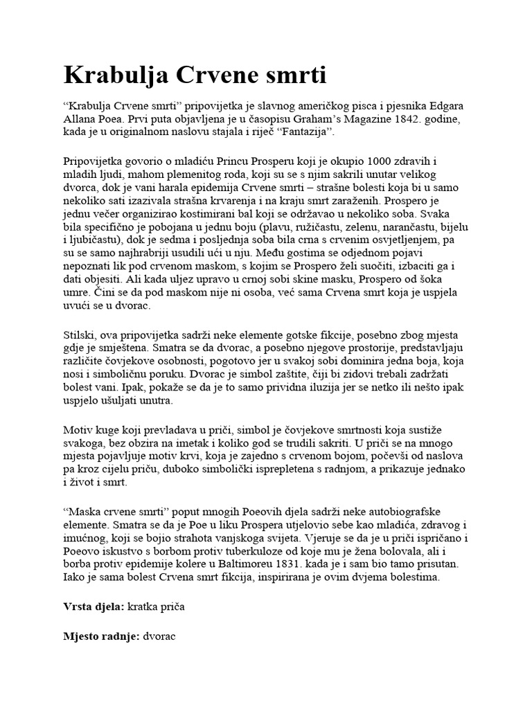 Krabulja Crvene Smrti | PDF