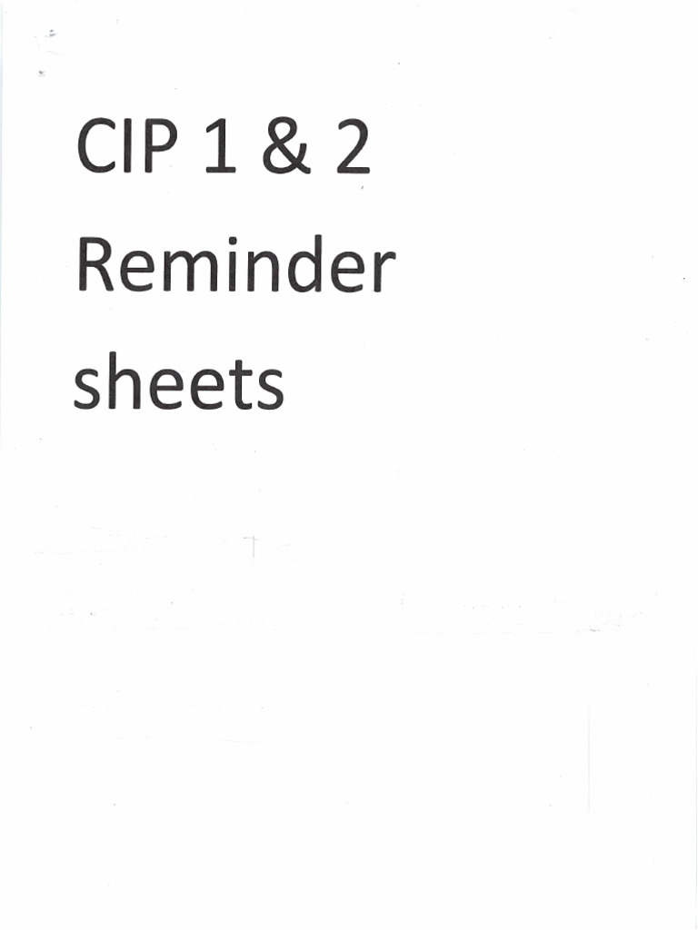 NACE CIP 1 and 2 Study Cards | PDF