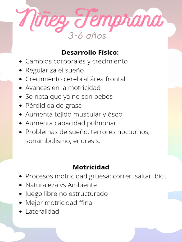 Niñez Temprana | PDF | Las emociones | Pensamiento