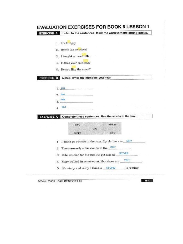 EE_BOOK6_LESSON1 | PDF