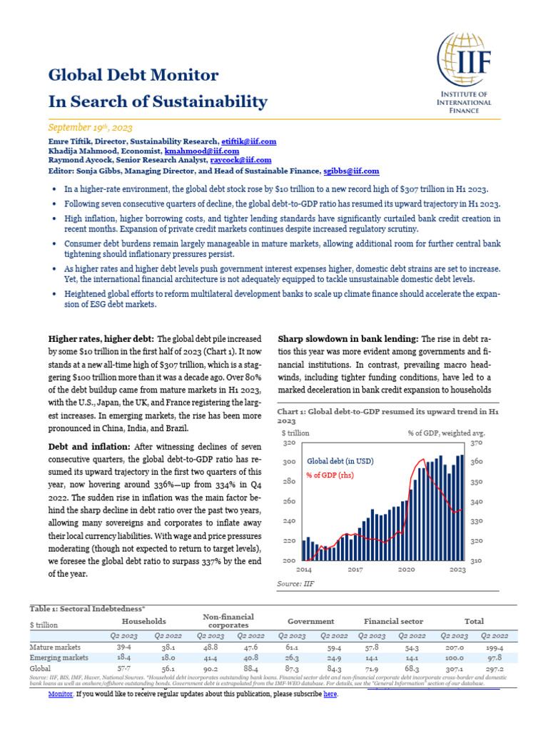 Global Debt Monitor 2025 Insights | PDF | Debt | Bonds (Finance)