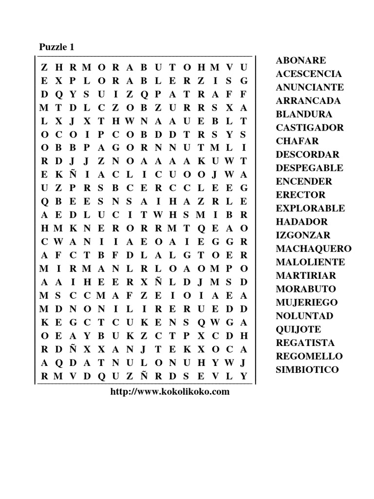 Sopas de Letras 5 | PDF