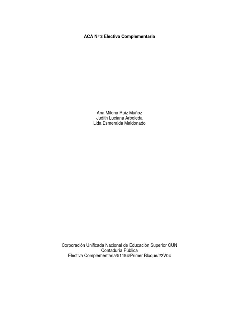 Aca 3 Electiva Complementaria . | PDF | Salario | Relaciones Industriales