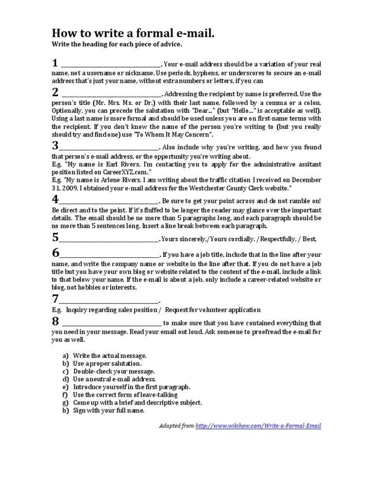 Formal E Mail | PDF | Email | Cyberspace