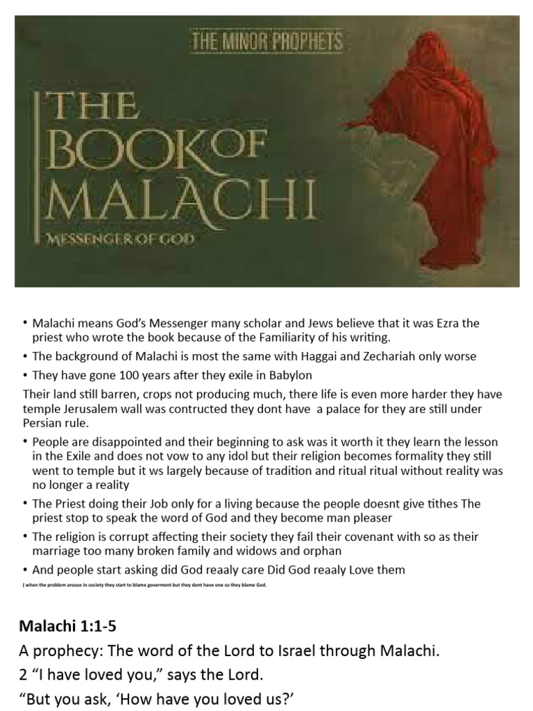 Questioning God's Love | PDF | Jacob | Book Of Malachi Questioning God's Love | PDF | Jacob | Book Of Malachi