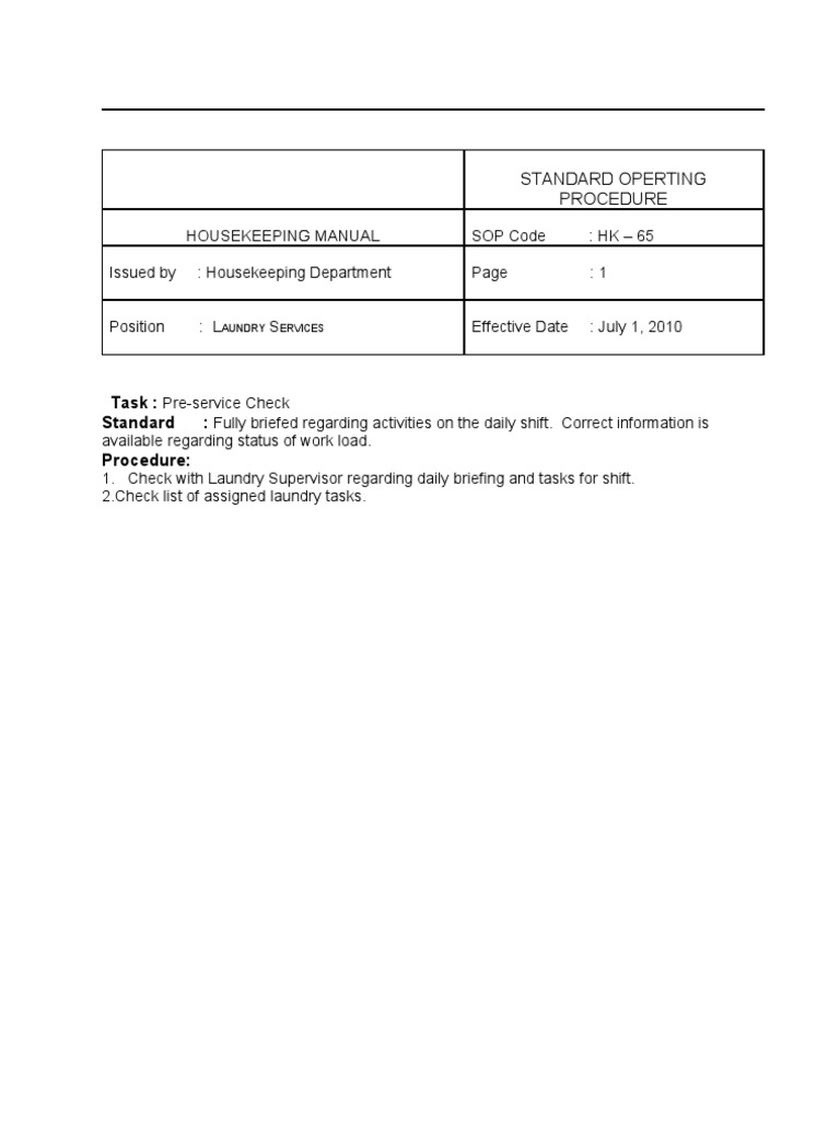 Laundry Services | PDF | Laundry | Housekeeping