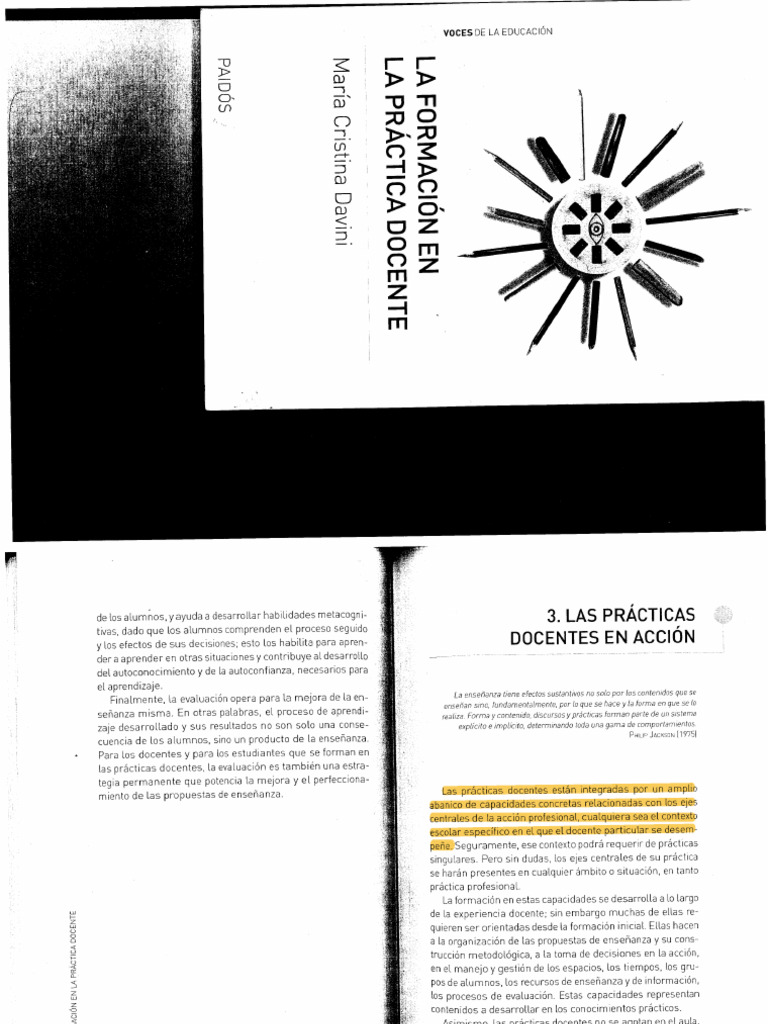 3° PEP PRACTICA 3 La Formación en La Práctica Docente Cap.3 M.C. Davini | PDF