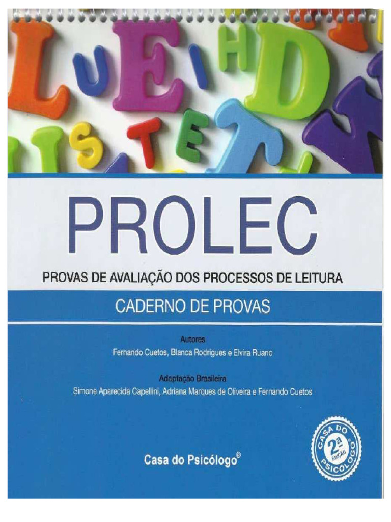 PROLEC - Provas de Avaliação Dos Processos de Leitura | PDF