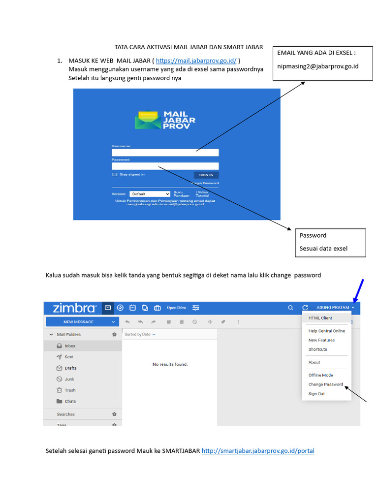 Aktivasi Mail Jabar dan Smart Jabar | PDF