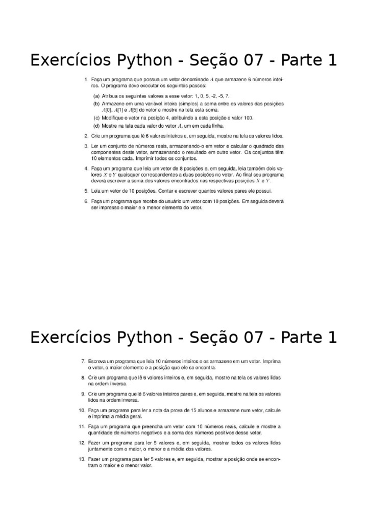 Exercicios-Python-Secao07 p1 39e | PDF | Métodos e Materiais de Ensino | Tecnologia e Engenharia