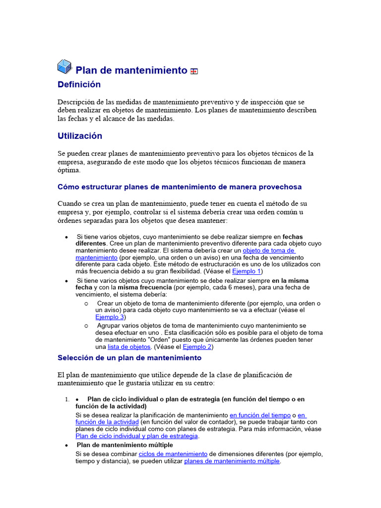 Plan de Mantenimiento | PDF | Programación de computadoras | Obtención