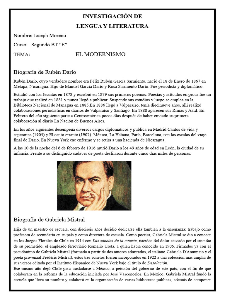 Biografías Lengua | PDF