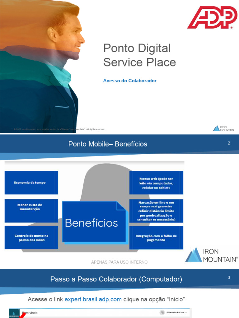 Ponto Digital ADP - Acesso Do Colaborador | Download grátis PDF ...