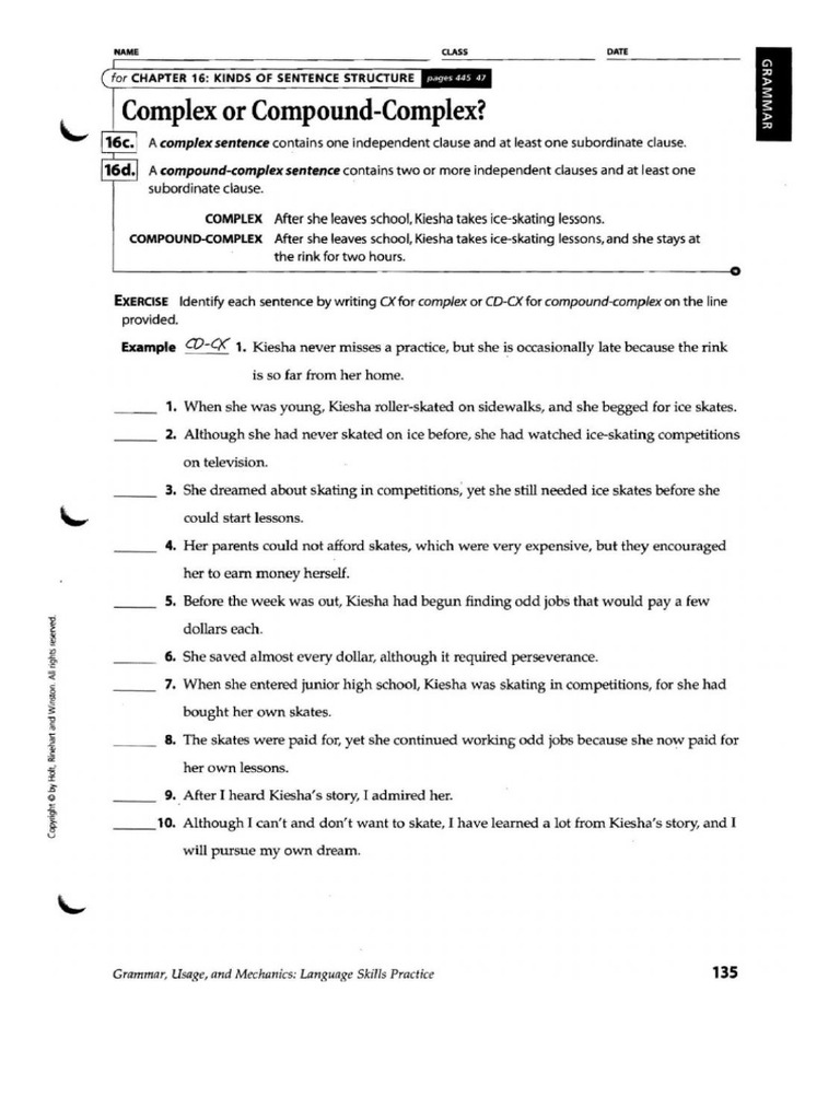 Complex or Compound-Complex Sentences | PDF