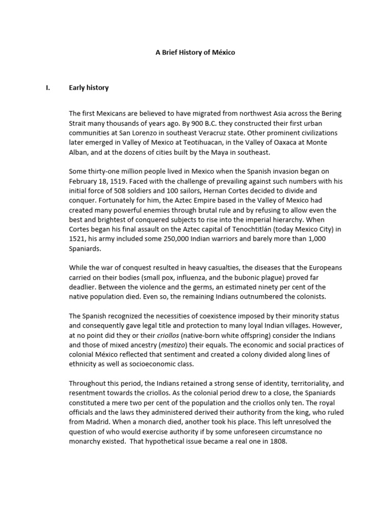 Web Site - A Brief History of Mexico | PDF | Mexico | Institutional ...
