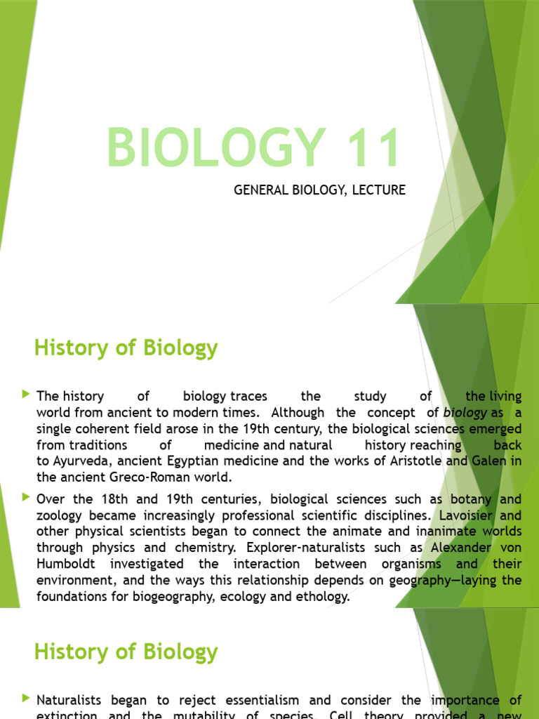 History and Branches of Biology | PDF | Zoology | Life