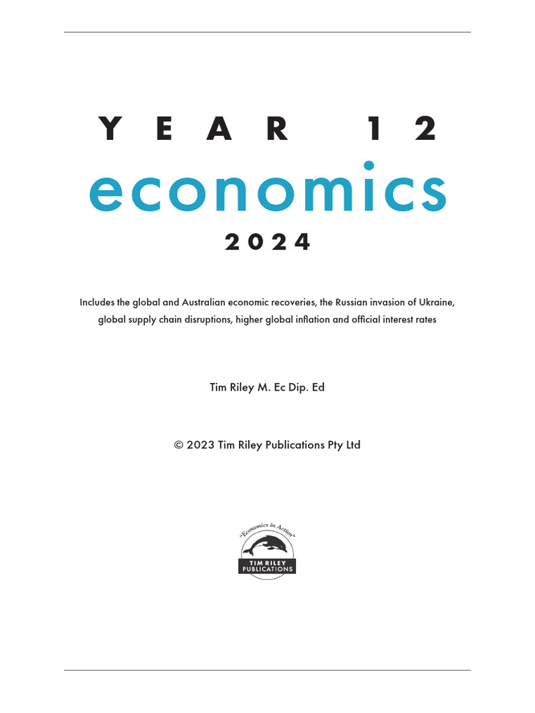Yr 12 Economics Textbook 2024 | PDF | Developing Country | Gross ...