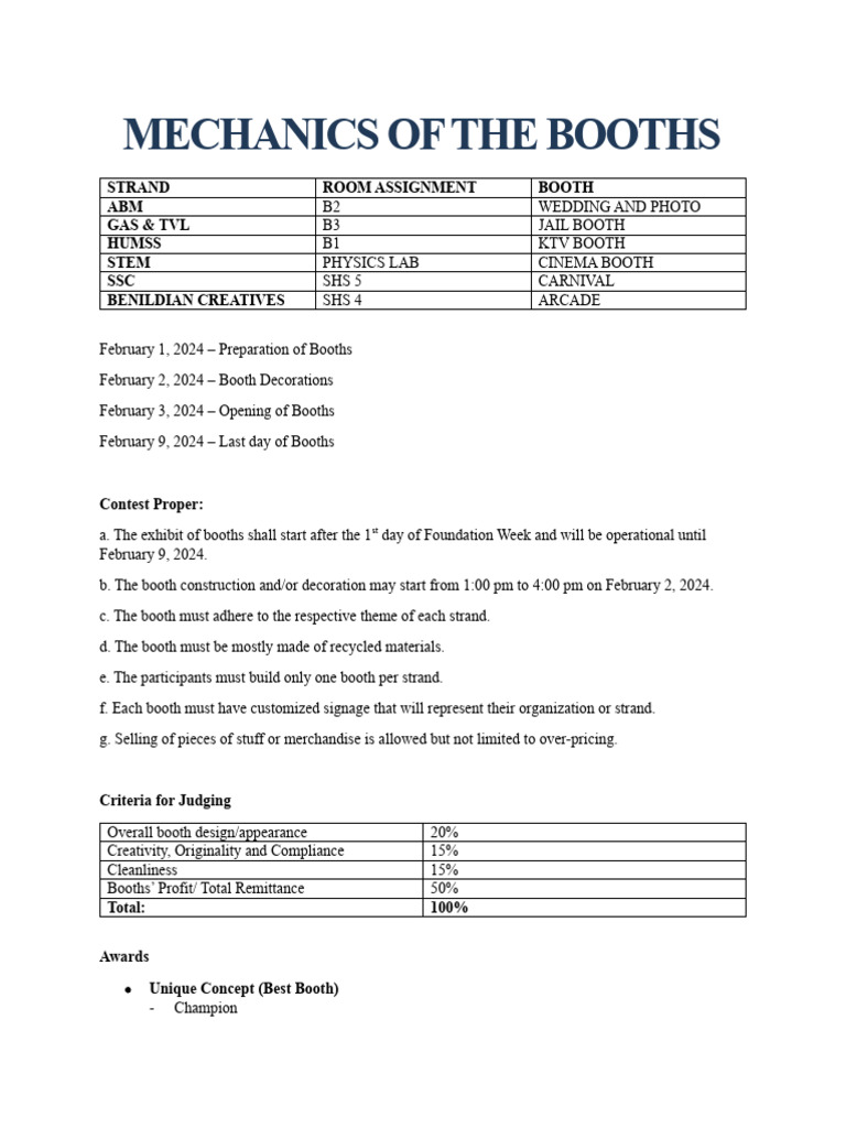 Mechanics For Booths | PDF | Technology & Engineering
