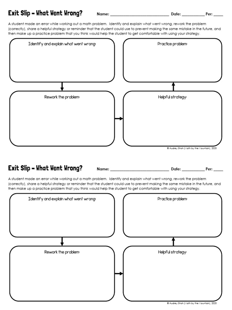 Math Error Analysis Worksheet | PDF