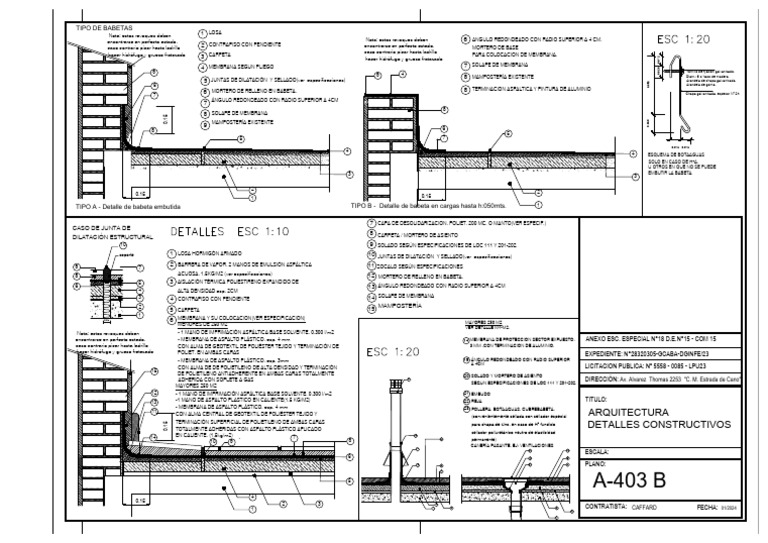 A403 Detalle Constructivos-A-403 B | PDF