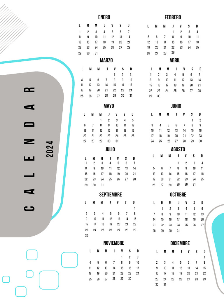 Minimal and Clean Calendar Design 2023 and 2024 | PDF