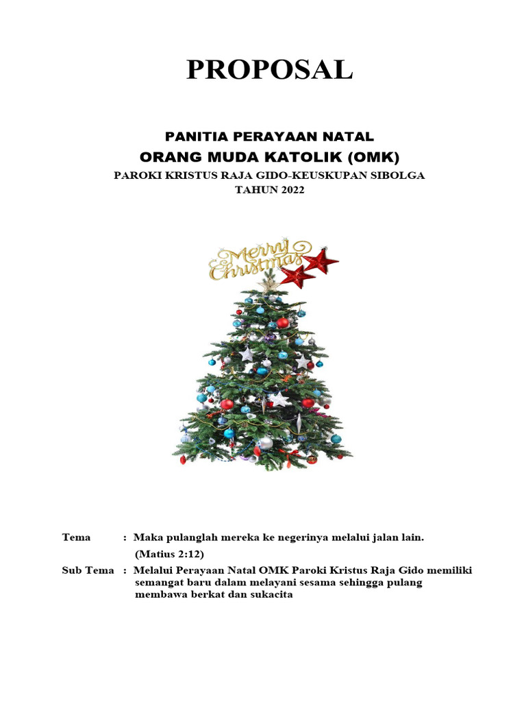 Proposal Perayaan Natal OMK 2022 | PDF