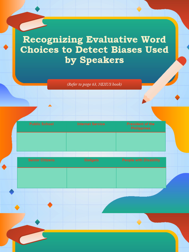 6 VOCABULARY - Recognizing Evaluative Word Choices To Detect Biases | PDF | Propaganda | Cubism