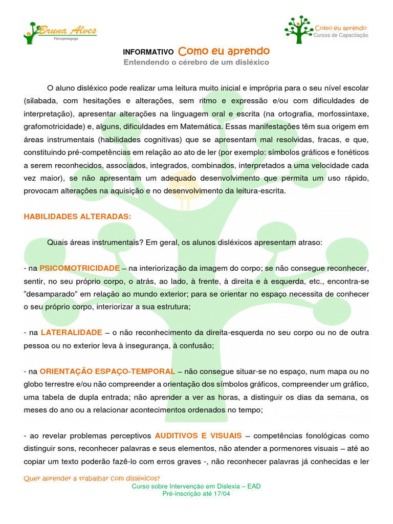 Como Um Dislexo Aprende | PDF | Aprendizado | Palavra