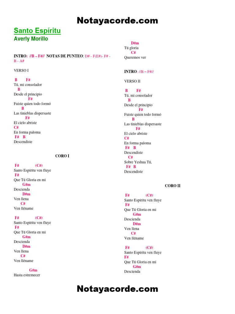 Santo Espíritu-Gb (Chart) | PDF