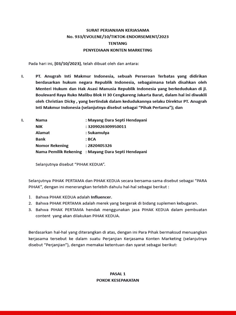 SPK 933 - Mayang Dara Septi - Evolene | PDF