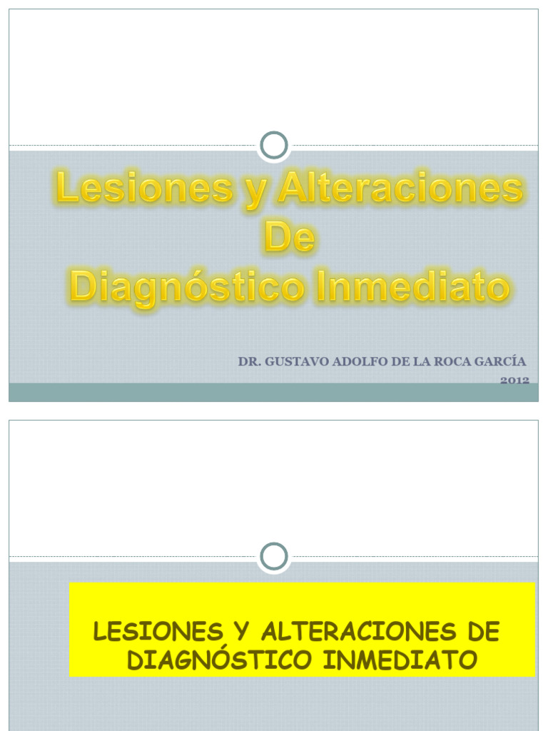 Lesiones de Diagnostico Inmediato Final 2012 | PDF | Lengua | Boca