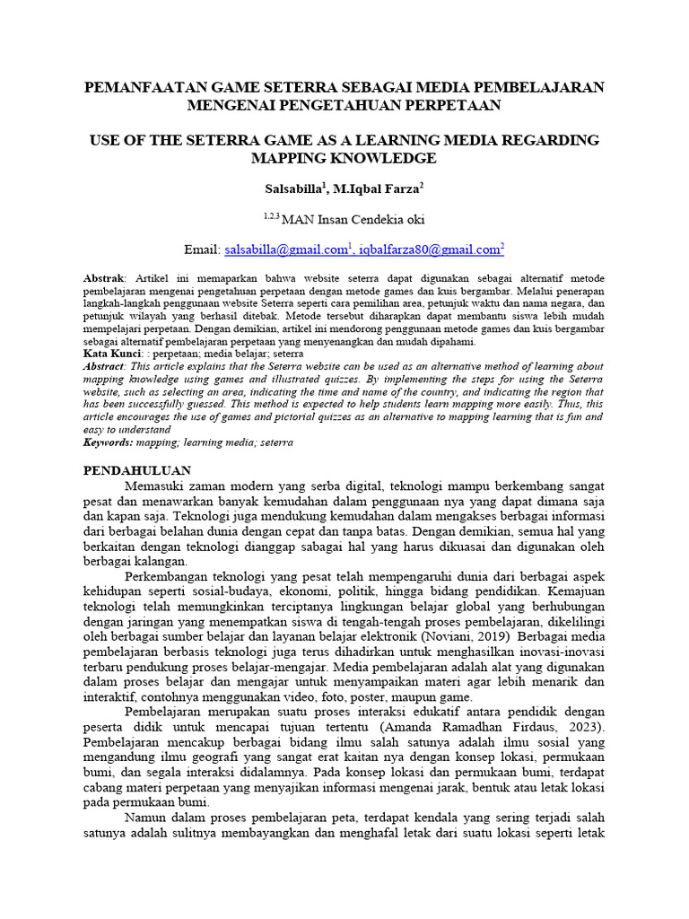 Seterra: Media Pembelajaran Perpetaan | PDF