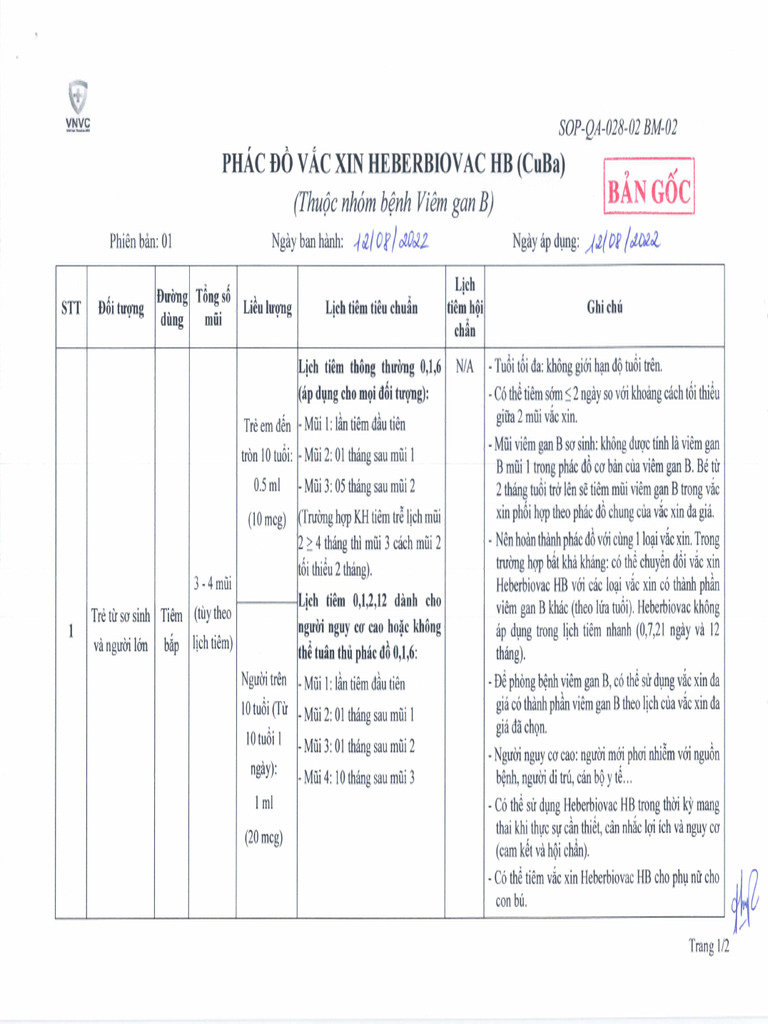 HEBERBIOVAC HB (Cuba) (0.5ml, 1ml) - PB.01 - 12.8.2022 | PDF