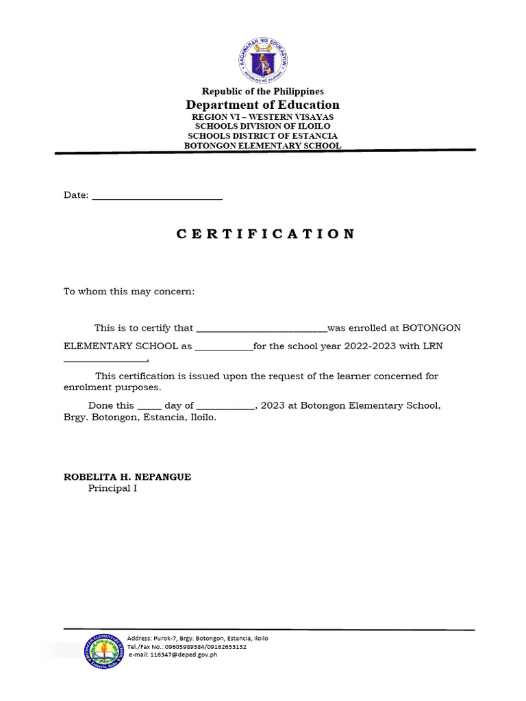 Certification For Old Graduates | PDF