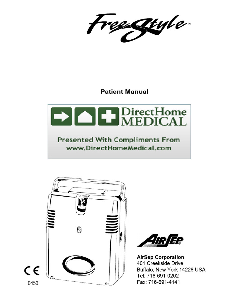 Freestyle 3 Portable Oxygen Concentrator Patient Manual English | PDF ...